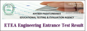 ETEA Engineering Entrance Test Result 2025 KPK By Name